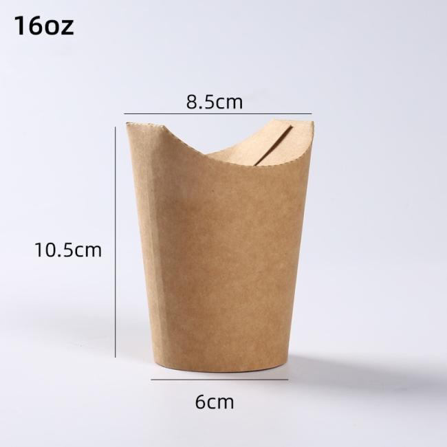 Eco-Friendly Kraft Paper Noodle Packing Box Disposable Custom Chip Box