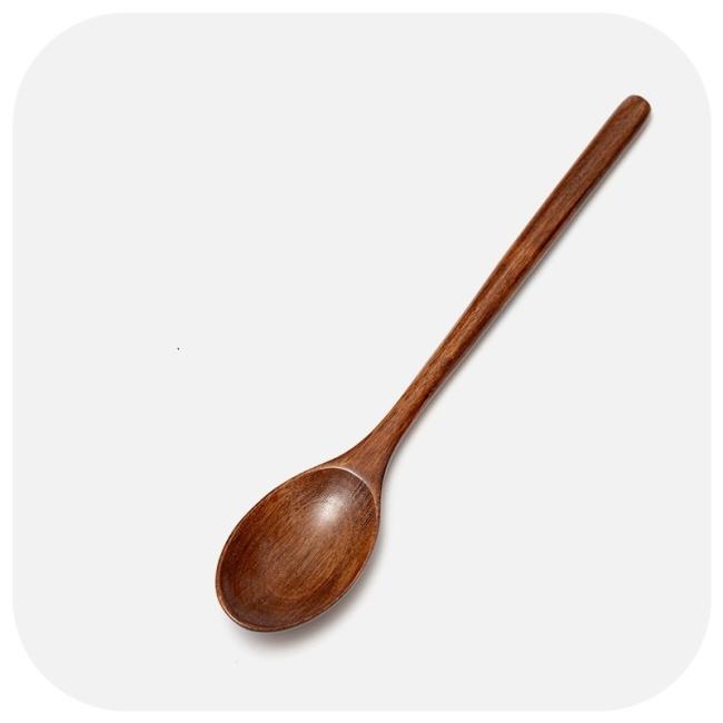 Reusable Wooden Spoon for Eating Mixing Stirring