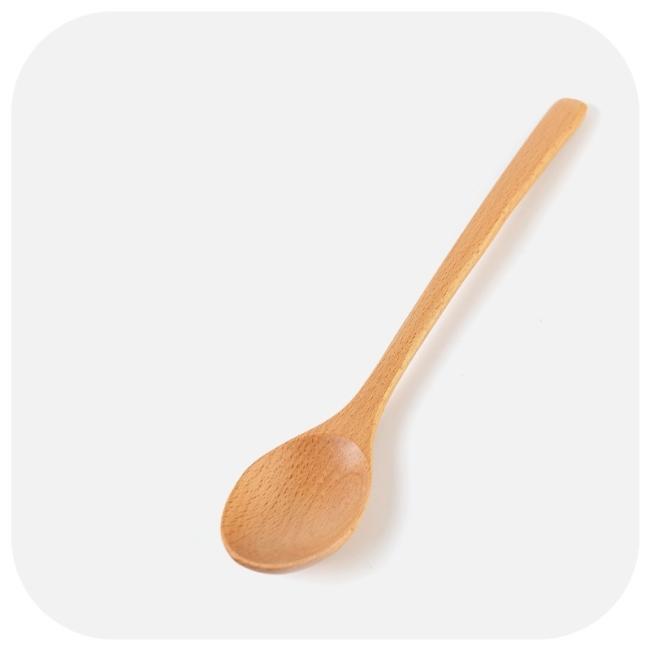 Reusable Wooden Spoon for Eating Mixing Stirring