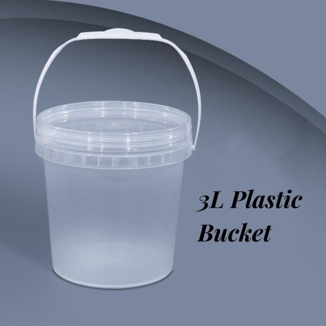 Portable Plastic Bucket Food Grade PP for Ice Cream with Plastic Lid