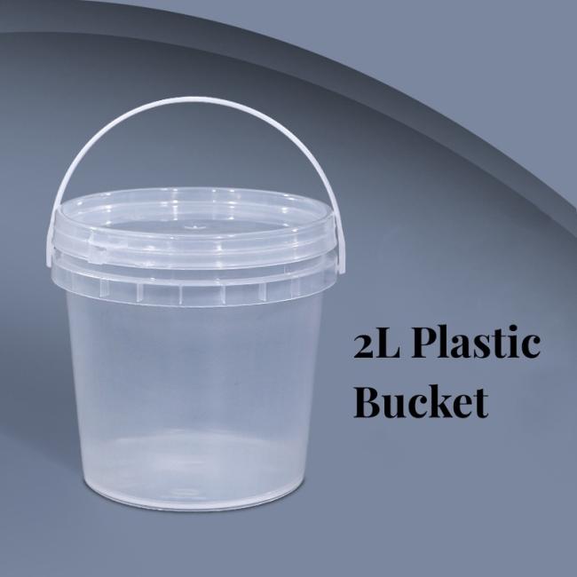 Portable Plastic Bucket Food Grade PP for Ice Cream with Plastic Lid