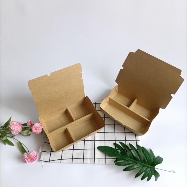 Fast Food Containers Custom Printed Kraft Lunch Fast Food Paper Box