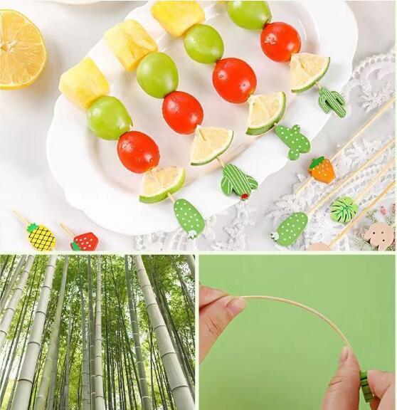 Fruit Bamboo Skewers Customized Fruit Skewers for Fruit and Salad