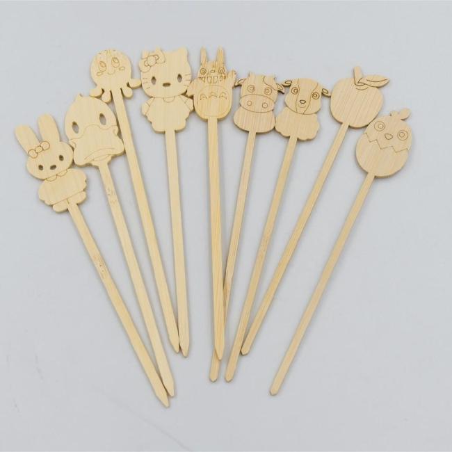Biodegradable Bamboo Cute Fruit Crossprint Logo Fruit Label