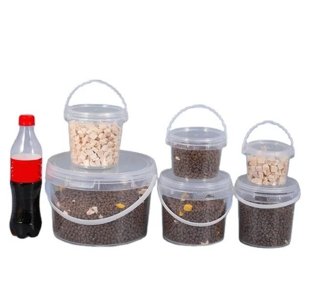 Portable 100ml-6000ml Plastic Bucket, Food Grade PP Square Plastic Bucket