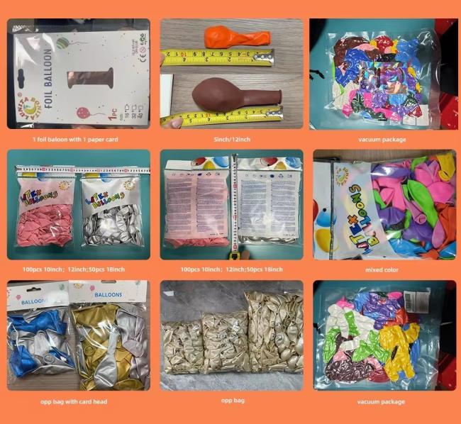 Custom Size Color and Package Chrome Latex Balloons Round Balloons Birthday Party Inflate Air Balloons