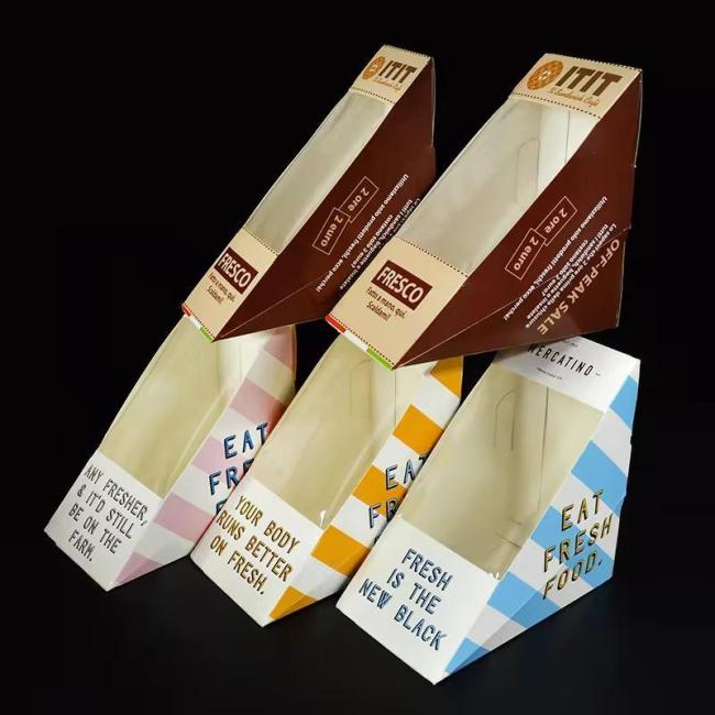 Direct Factory Food Grade Snacks Packaging Sandwich Paper Box with Window at Best Price