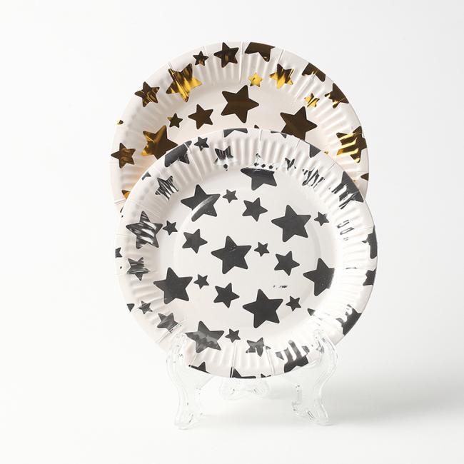 Custom Disposable Paper Plates Set Party Plates Cups Napkins Sets Party Tableware Dinnerware Set Party Supplies Kits Plates