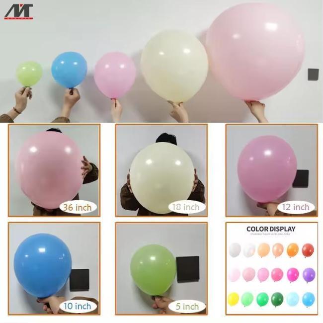 Round Assorted Color 10/12 Inch Balloons Latex Candy Color Latex Balloons