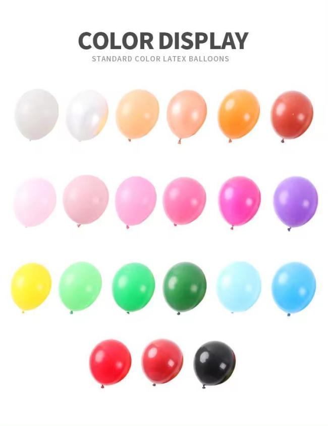 Round Assorted Color 10/12 Inch Balloons Latex Candy Color Latex Balloons