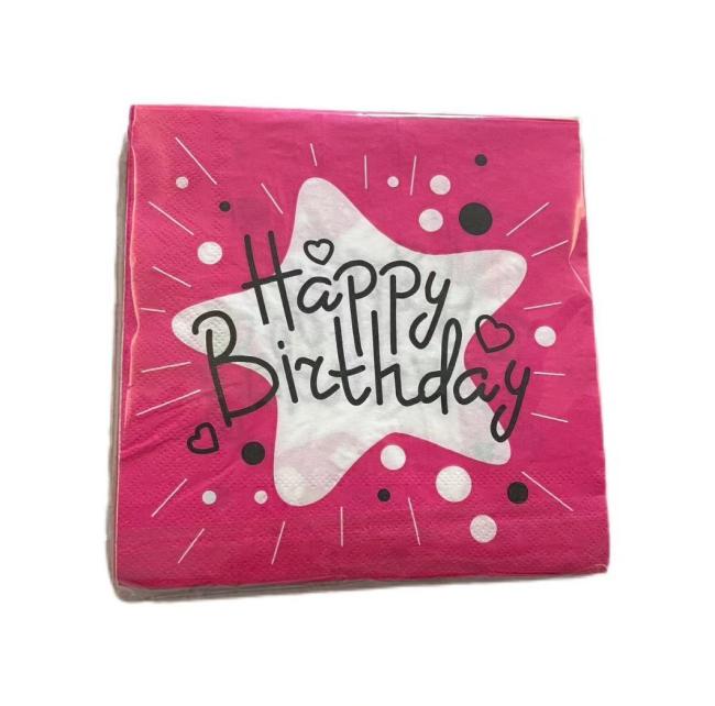 Paper Printed Napkin Personal Serviettes Disposable Party Tissue Paper Hotel Restaurant Table Bistro Printed Napkin