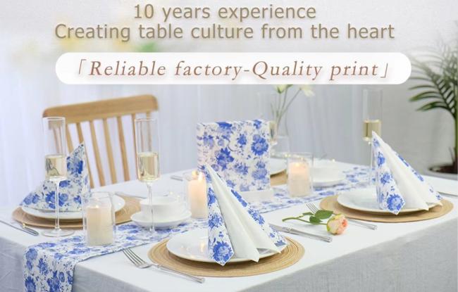Custom Logo Printed Dinner Tissues Disposable Table Napkin Tissue Serviette Paper Napkins