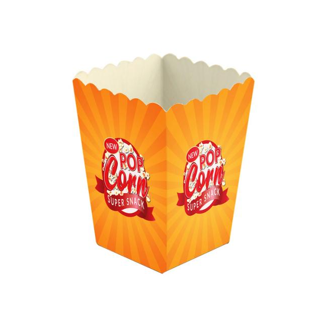 Chicken Nugget Snack Fashion Custom Logo Print Folding Cartoon Popcorn Paper Box