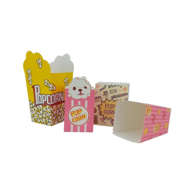 Chicken Nugget Snack Fashion Custom Logo Print Folding Cartoon Popcorn Paper Box