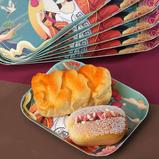 50PCS Water-Proof Disposable Paper Square Parchment Food Baking Reusable Bowl Paper Plates