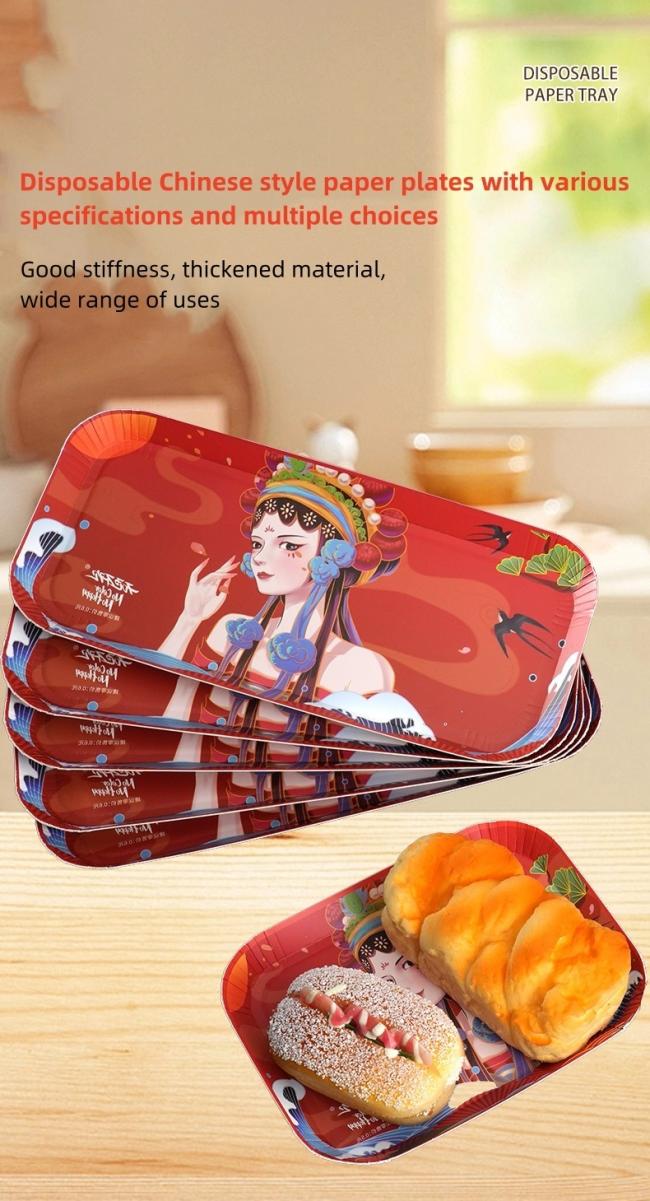 50PCS Water-Proof Disposable Paper Square Parchment Food Baking Reusable Bowl Paper Plates