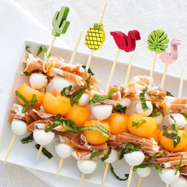 BBQ Bamboo Long Flat Skewer Bamboo Kebab Fruit Stick Fruit Bamboo Stick