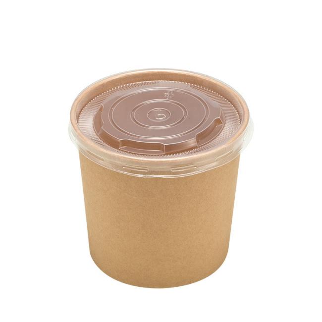Eco-Friendly Biodegradable 12oz Kraft Paper Soup Bucket