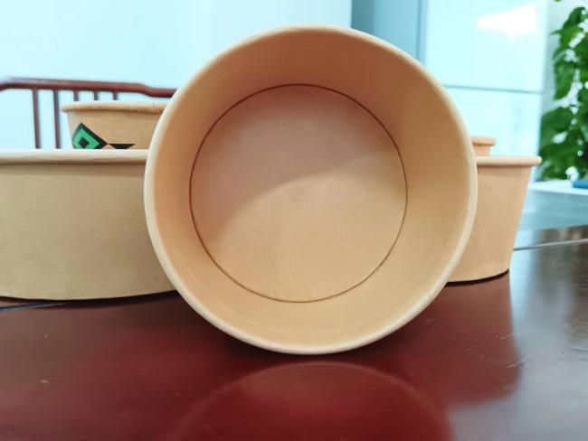 Take out Bowl Kraft Paper Soup Bowl for Salad/ Noddles/ Hot Soup