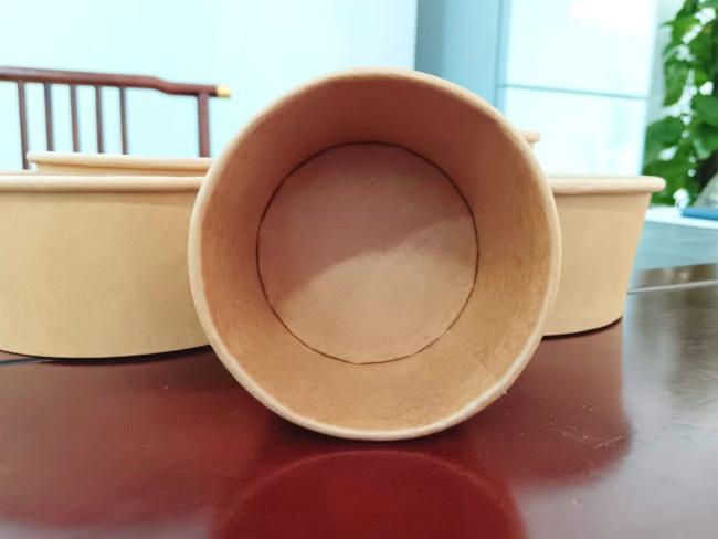 Take out Bowl Kraft Paper Soup Bowl for Salad/ Noddles/ Hot Soup