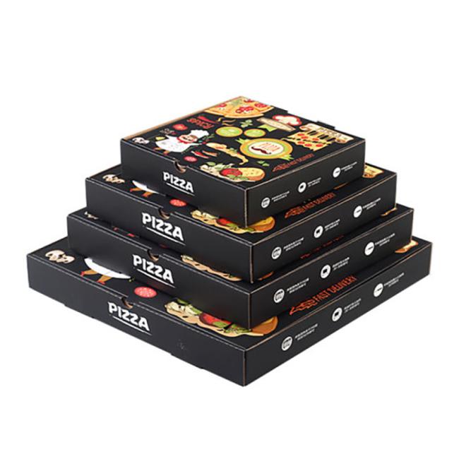 Cheap Custom Logo Printed Rectangular Corrugated 10 12 14 16 Inch Pizza Box