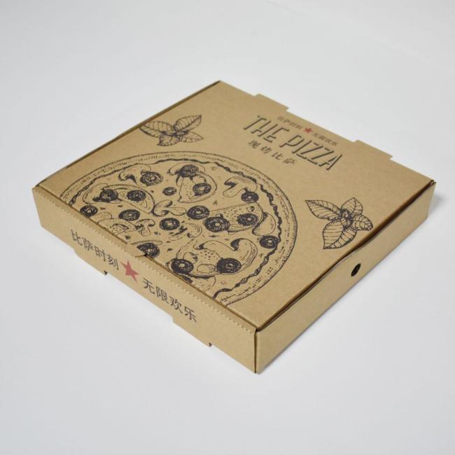 Cheap Custom Logo Printed Rectangular Corrugated 10 12 14 16 Inch Pizza Box