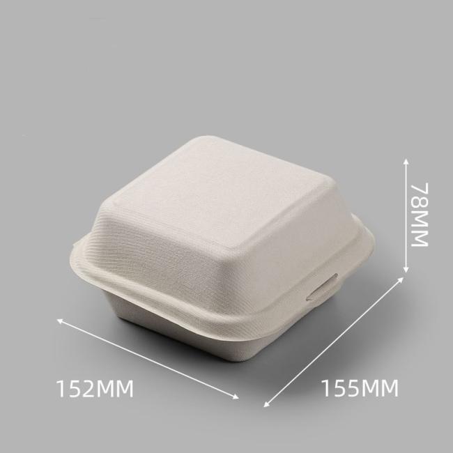 High Quality Sugarcane Bagasse Burger Box Food Container