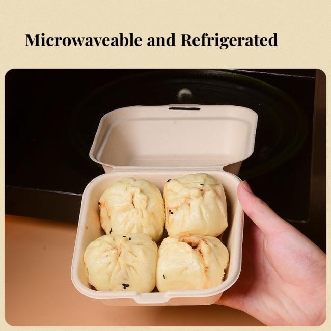 High Quality Sugarcane Bagasse Burger Box Food Container