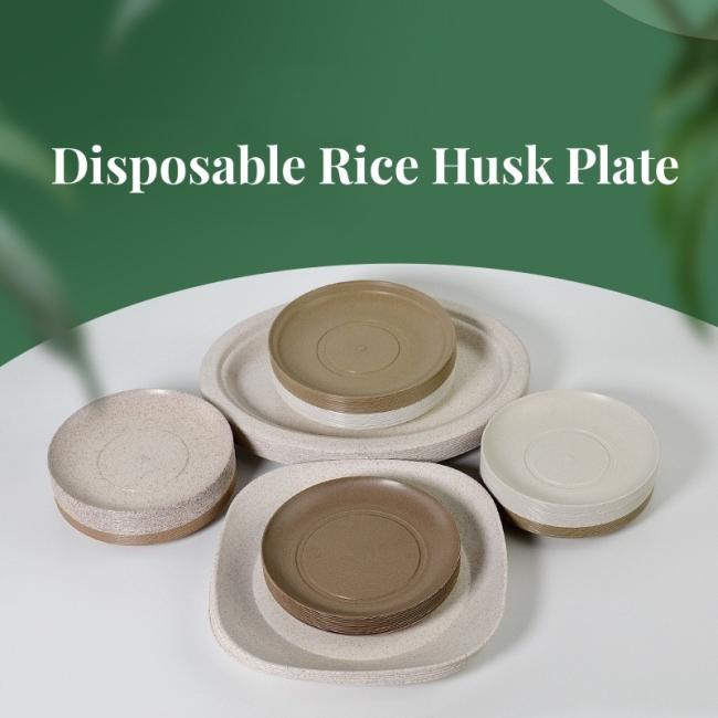 Disposable Rice Husk Plate /Disposable Take-out /Degradable Tableware