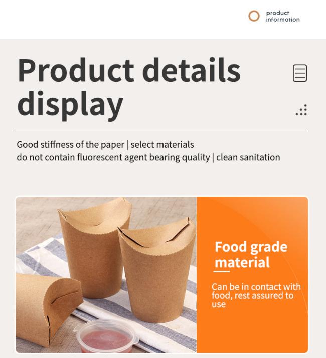 Custom Disposable Salad Paper Box Packaging Food High Quality Kraft Paper Box