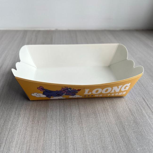 Eco Friendly Kraft Paper Packaging Biodegradable Fast Food Paper Container Box