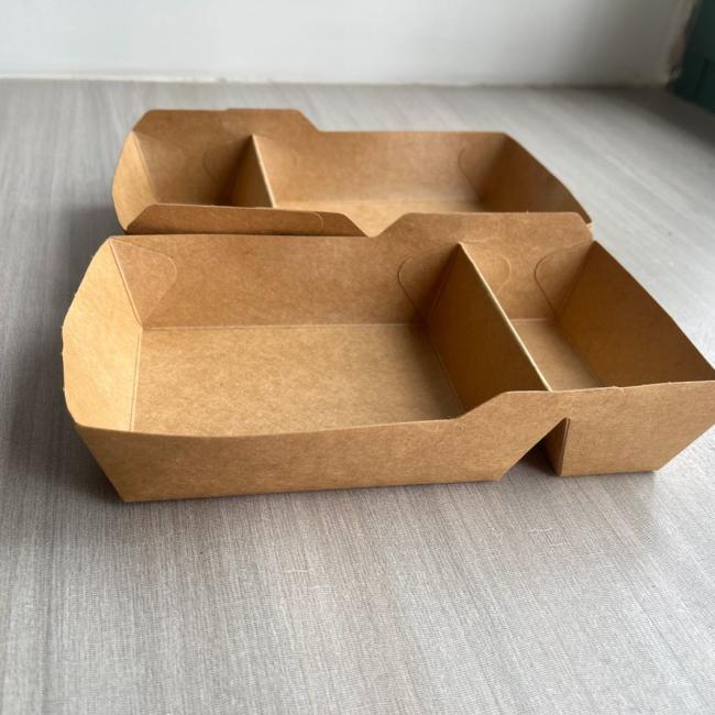 Custom Logo Eco Friendly Disposable Take out Paper Fries Fast Food Delivery Packaging Box