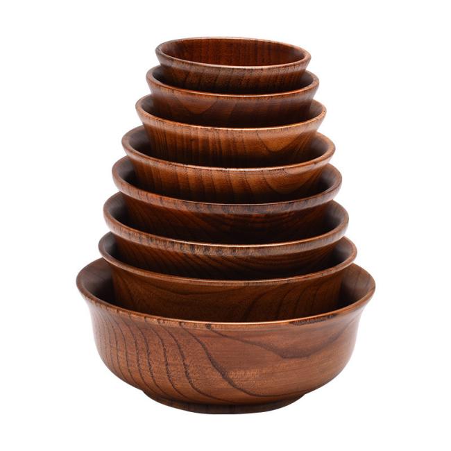 Reusable Eco Friendly Wooden Bowl/ Noddle Bowl/ Salad Bowl