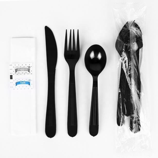 Hot Sale Disposable Swan Yellow with Dessert Fork and Spoon Plastic Disposable Spoon&Fork for Cake and Dessert