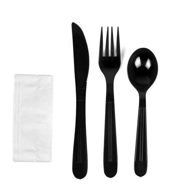 Hot Sale Disposable Swan Yellow with Dessert Fork and Spoon Plastic Disposable Spoon&Fork for Cake and Dessert