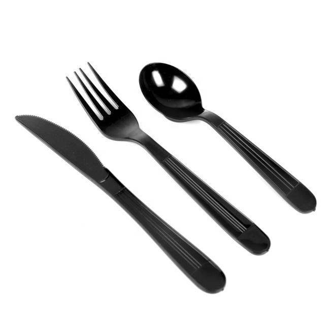 Hot Sale Disposable Swan Yellow with Dessert Fork and Spoon Plastic Disposable Spoon&Fork for Cake and Dessert