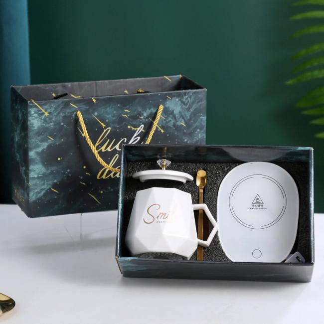 Hot Sale Warm Cup 55 Degrees Cup Intelligent Heating Coaster Set