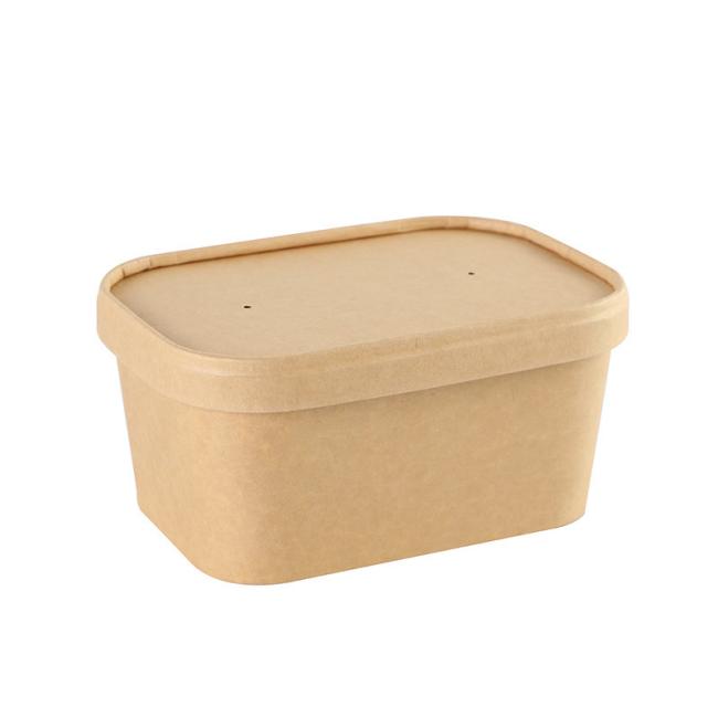 Custom Printed 750ml Kraft Lunch Fast Food Paper Box