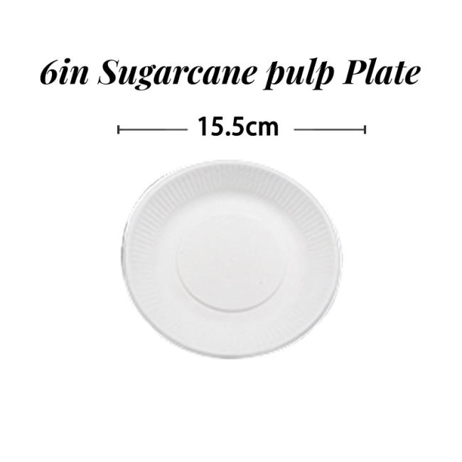 Biodegradable Sugarcane Bagasse Tableware Plate Carry-out Tableware