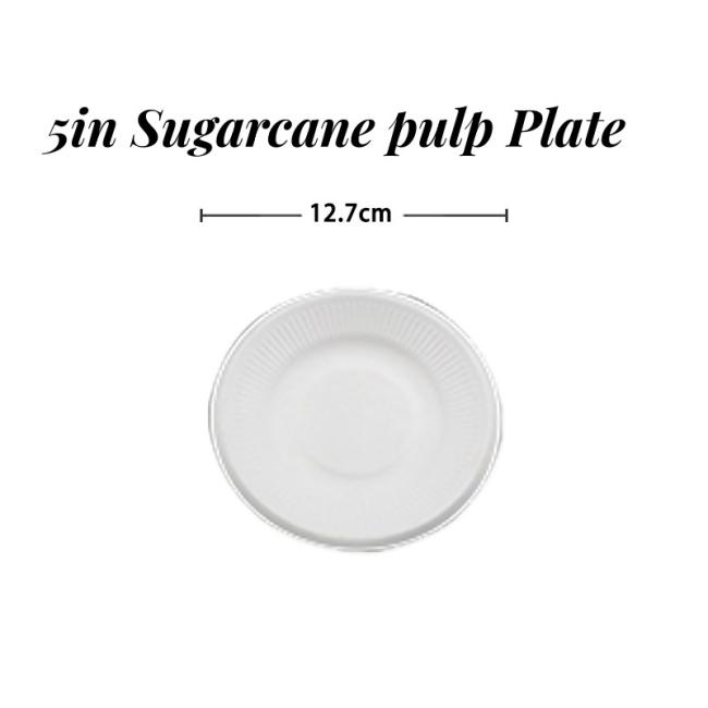 Biodegradable Sugarcane Bagasse Tableware Plate Carry-out Tableware