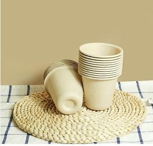 Eco Friendly Bamboo Fiber Cup Water-Based Barrier Coating Paper Cups