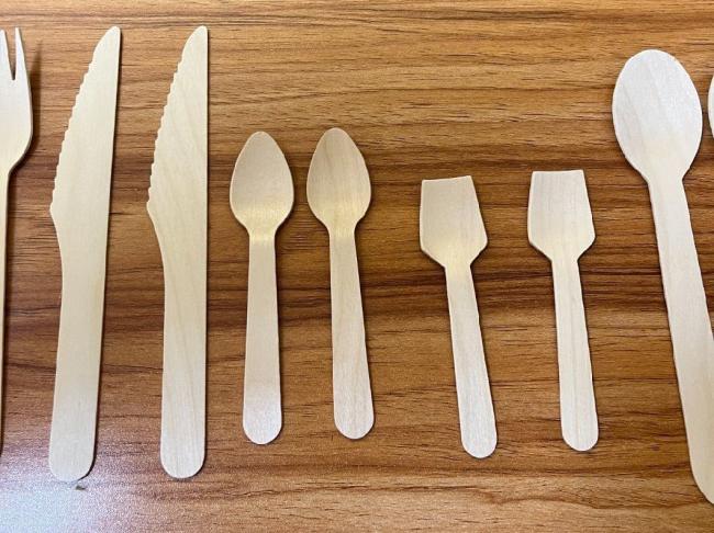 Customized Logo Printing and Size Environmental Protect Disposable Wooden Knife Fork and Spoon Wooden Cutlery