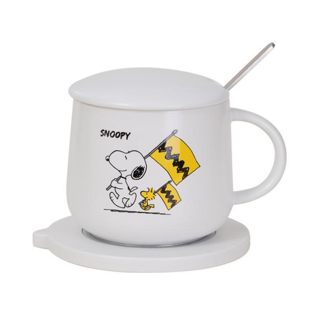 Circular Ceramic Constant Temperature Cup Office 55 Degree Intelligent Cartoon Warm Cup