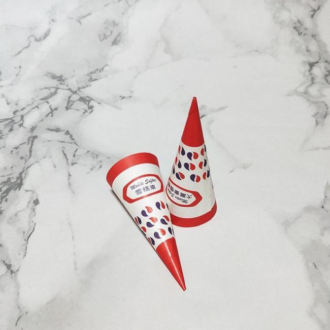 Eco Friendly Custom Food Grade Paper Ice Cream Cone Sleeve Packaging