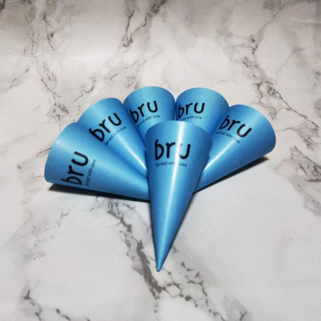 Eco Friendly Custom Food Grade Paper Ice Cream Cone Sleeve Packaging