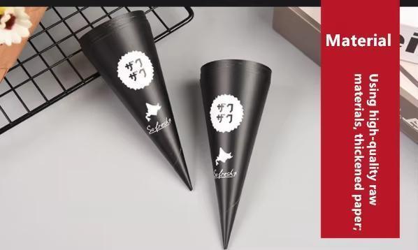 Factory Wholesale Customized Ice Cream Paper Tray Ice Cream Cone Holder with Logo Printing
