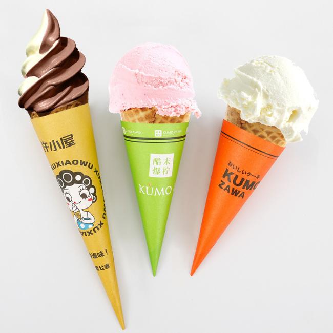 Factory Wholesale Customized Ice Cream Paper Tray Ice Cream Cone Holder with Logo Printing