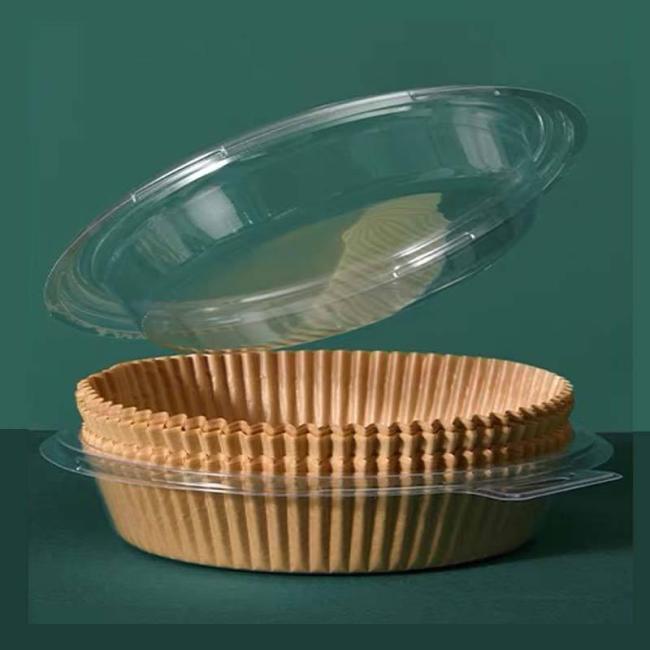 Food Grade High Temperature Resistant Disposable Parchment Paper Air Fryer Liner 100PCS Non-Stick Baking Paper Manufacturer
