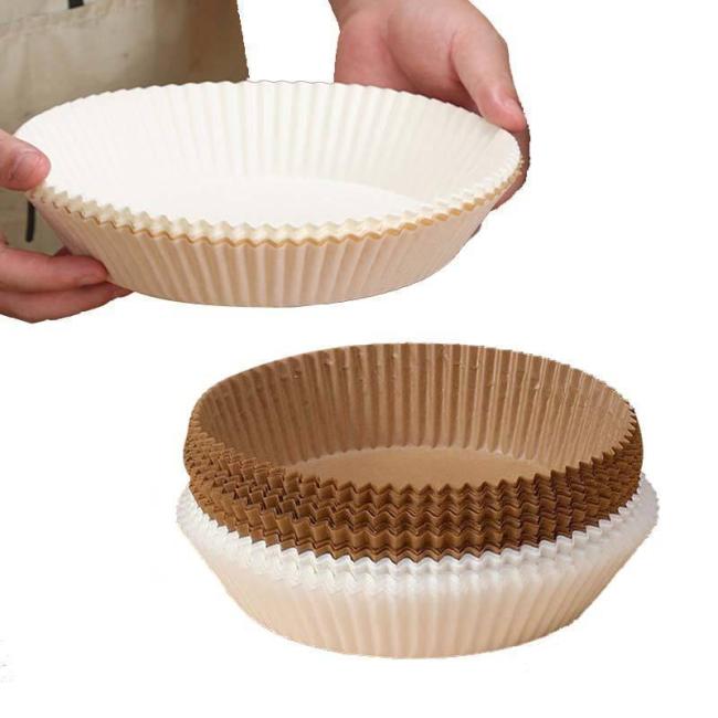 Food Grade High Temperature Resistant Disposable Parchment Paper Air Fryer Liner 100PCS Non-Stick Baking Paper Manufacturer