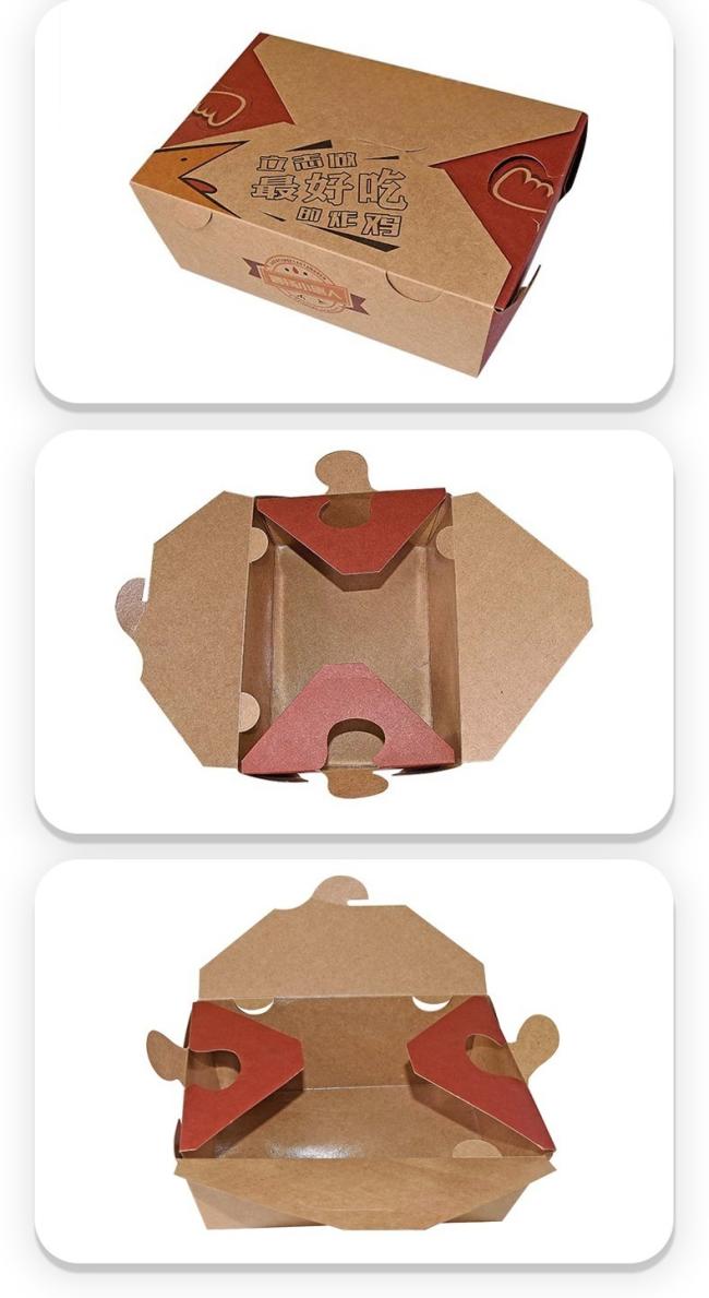 Paper Food Containers Disposable Boxes Food Packaging Containers Disposable Kraft Paper Food Box